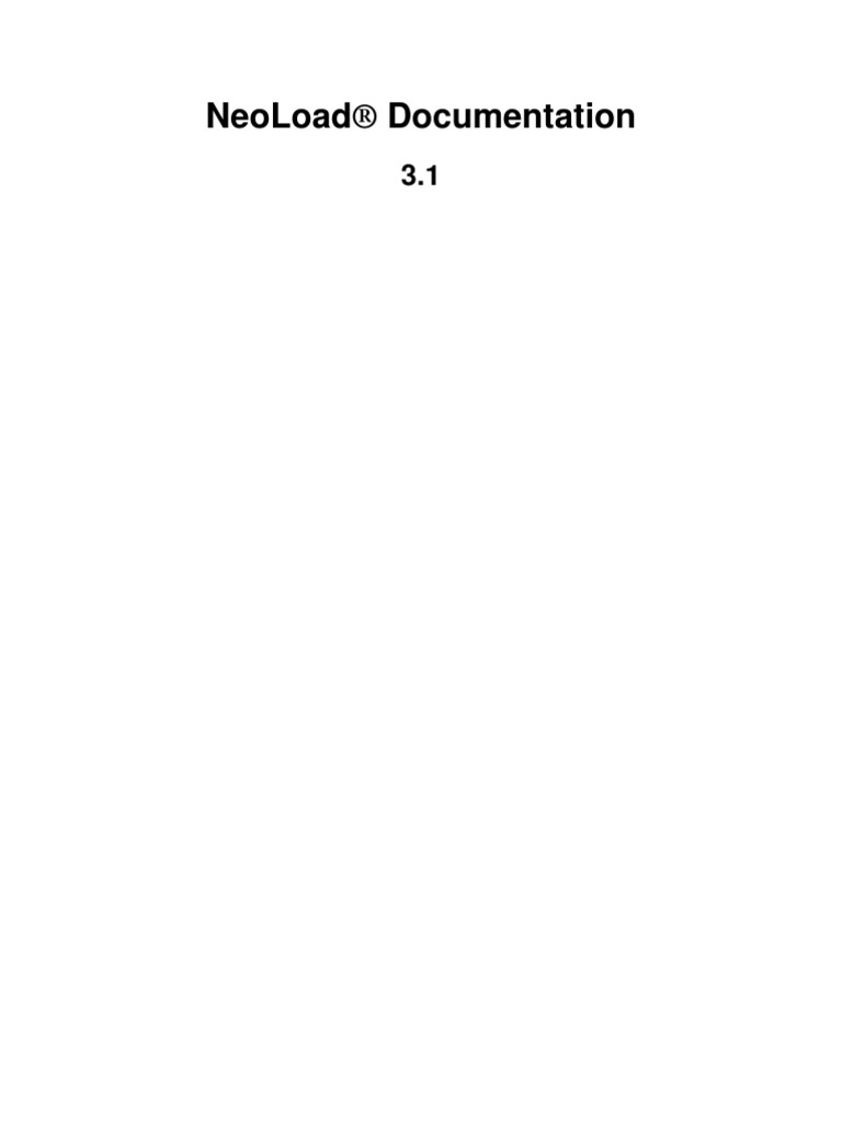 Neoload Manual Document | PDF | World Wide Web | Internet & Web