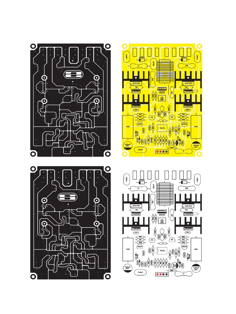 Class H Power Amplifier PCB Layout | PDF | Audio Electronics