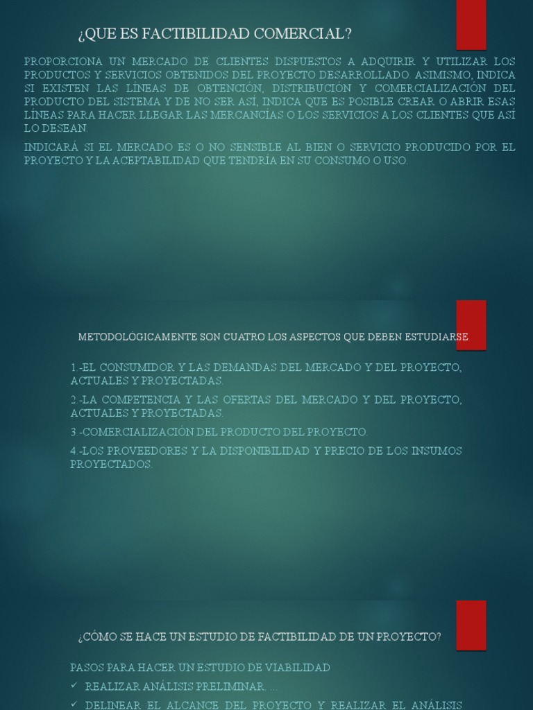 Que Es Factibilidad Comercial | PDF