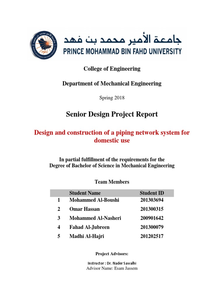 Piping Network Design for Domestic Use | PDF | Water Supply Network ...