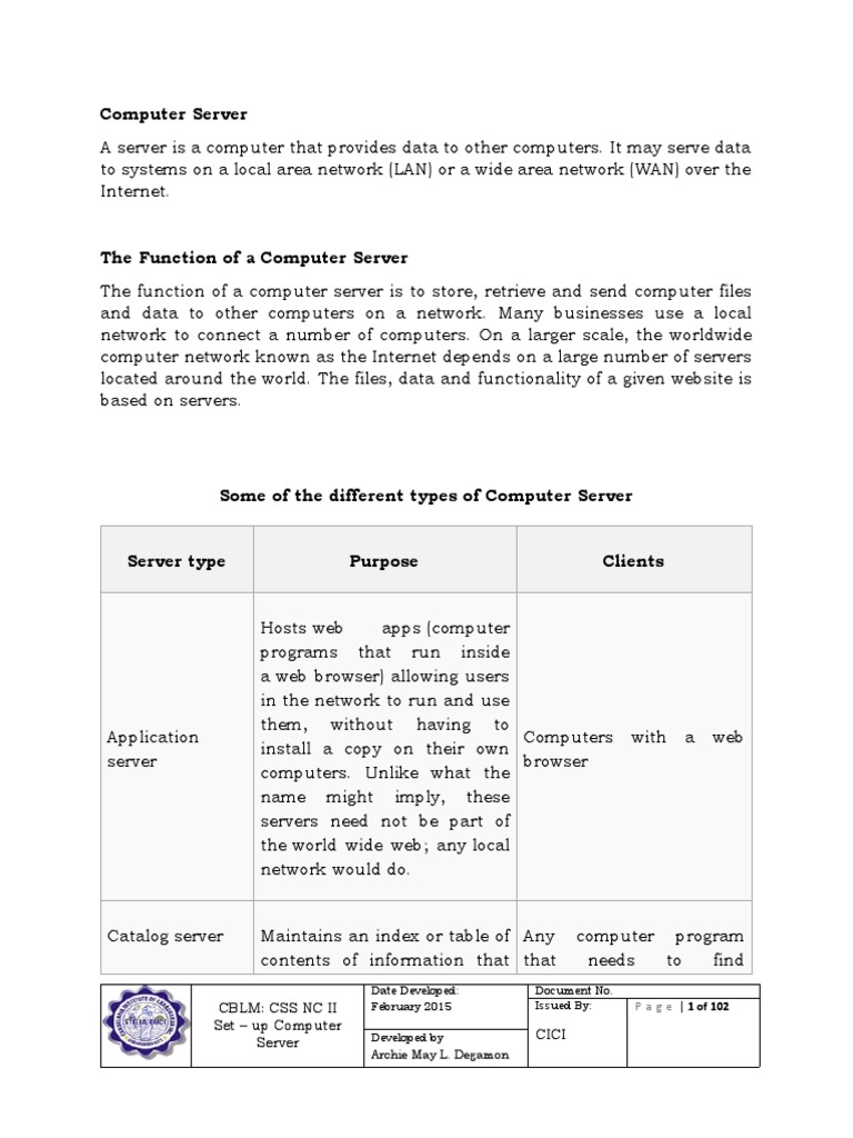 Server | PDF | Active Directory | Computer Network