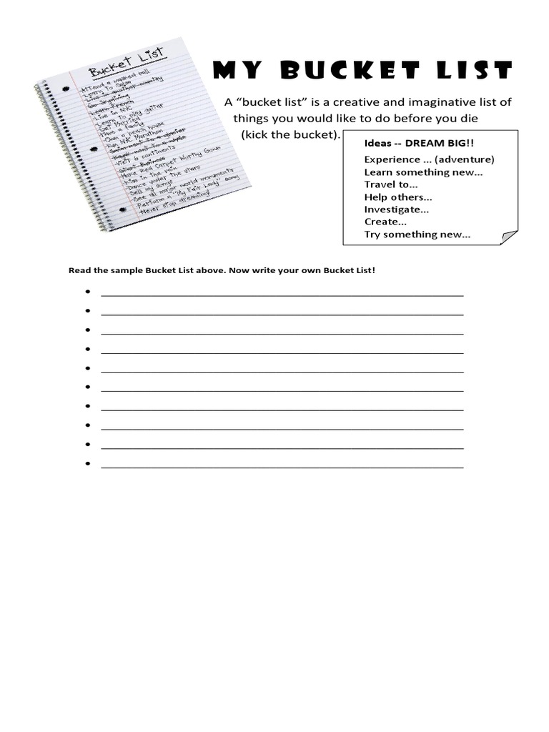 My Bucket List | PDF