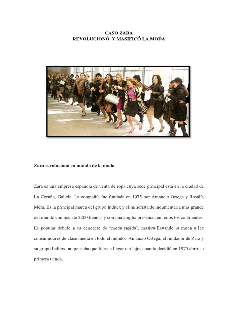 Caso Zara: Revolución en la Moda | PDF | Business | Economias