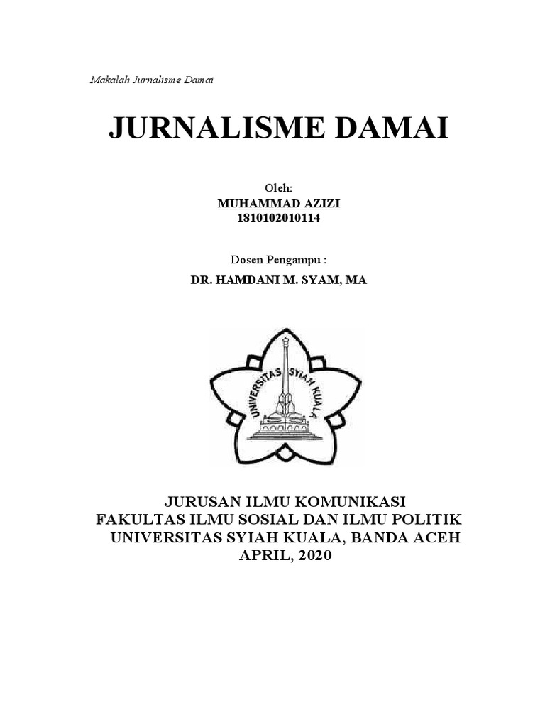 MAKALAH Jurnalisme Damai | PDF