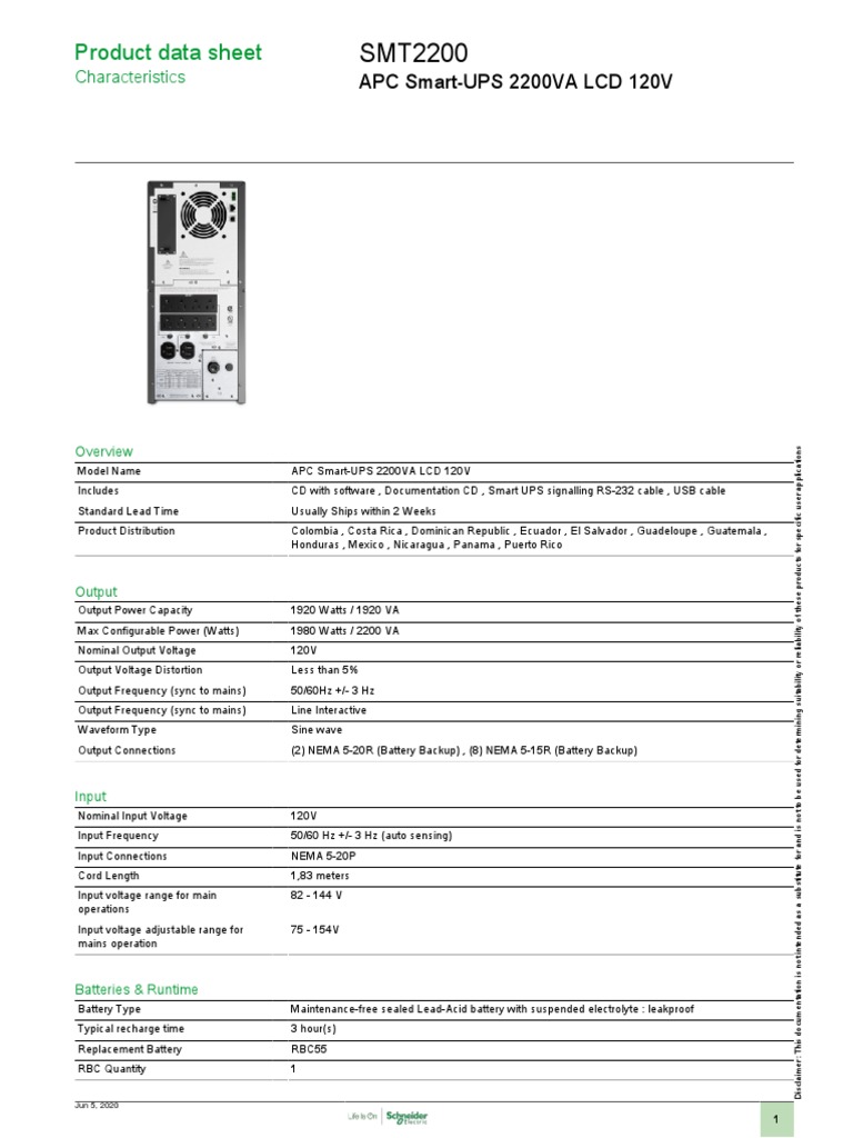 Smart-UPS SMT2200 APC PDF | PDF | Mains Electricity | Electrical ...