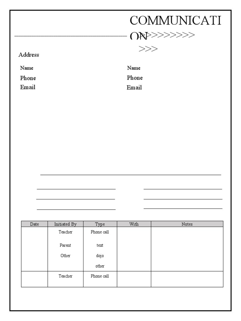 Communication Log | PDF