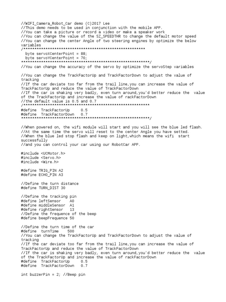 Robot Wifi Cam | PDF | String (Computer Science) | Servomechanism