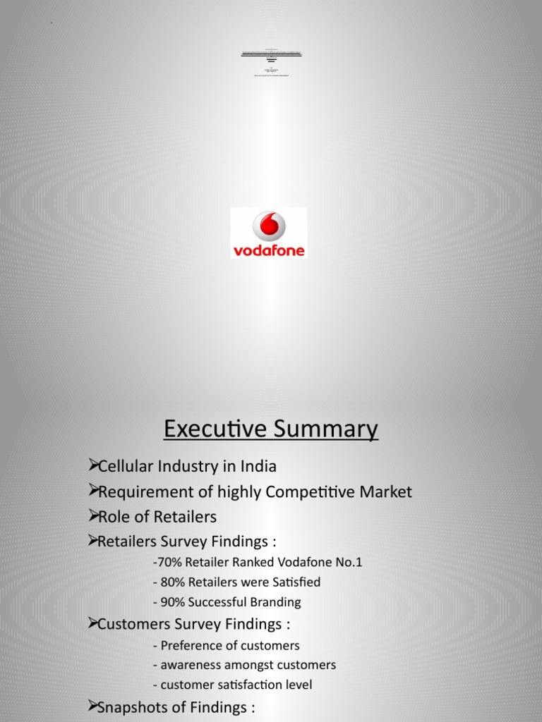 A Summer Internship Project On | PDF | Retail | Telecommunications