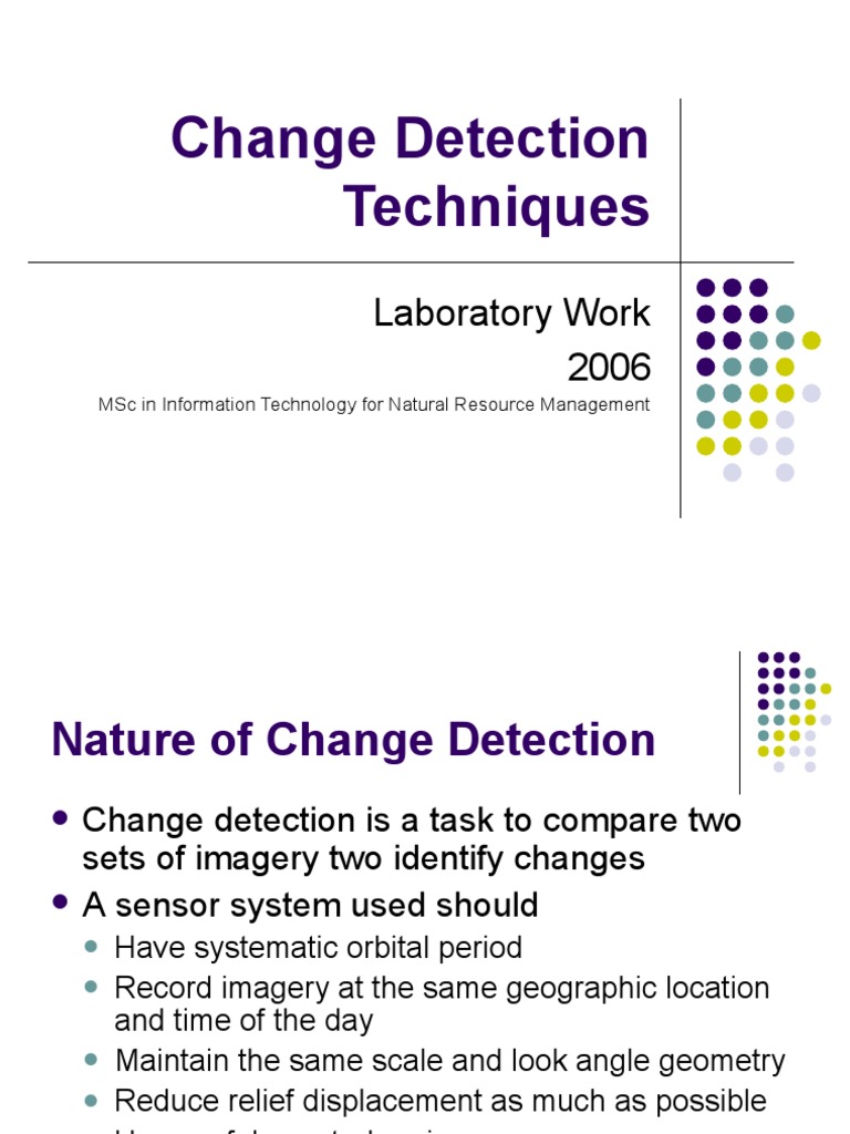 Change Detection Techniques | PDF | Applied Mathematics | Algorithms