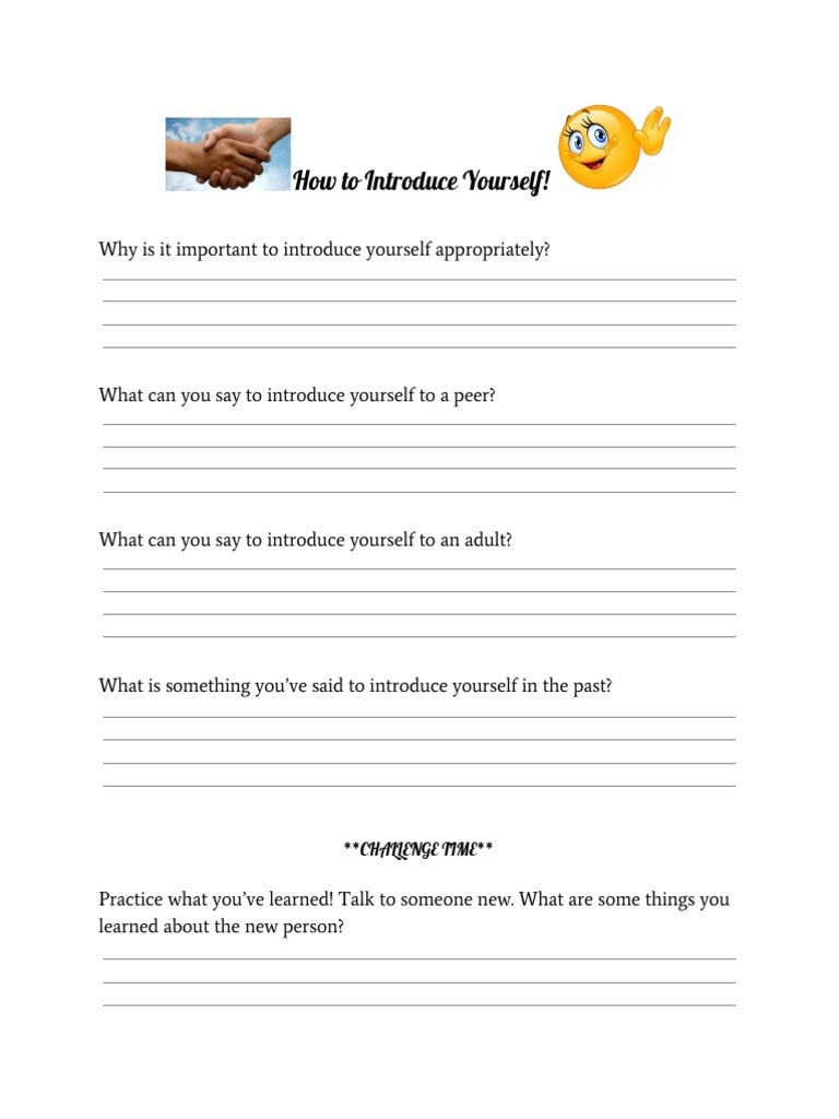 ASL Self-Introduction Guide | PDF