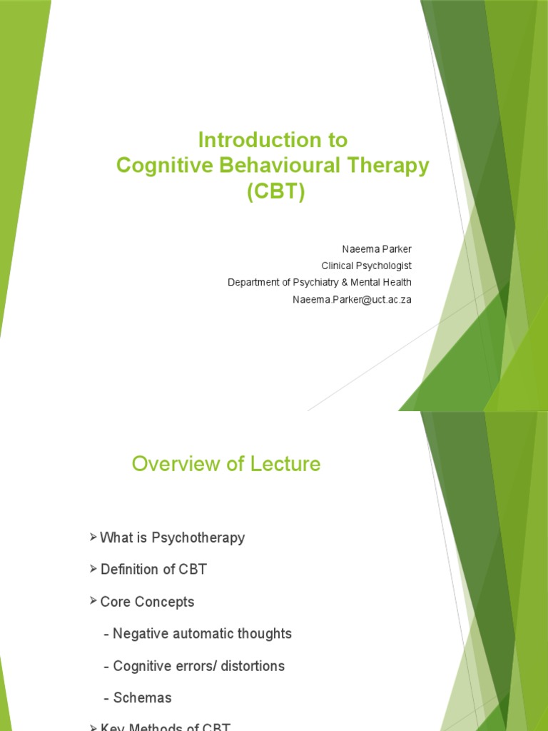 Introduction To Cognitive Behavioural Therapy (CBT) | PDF | Cognitive ...