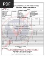 Tabela de Resistência de Isolamento Elétrico | PDF | Transformador | Volt (tensão elétrica)