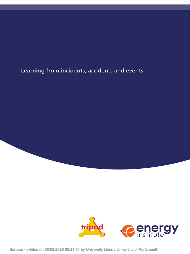 Learning From Incidents, Accidents and Events | PDF | Energy Industry ...