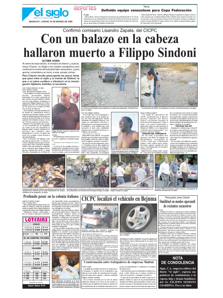 Filippo Sindoni | PDF | Crimen y violencia | Thriller y crimen