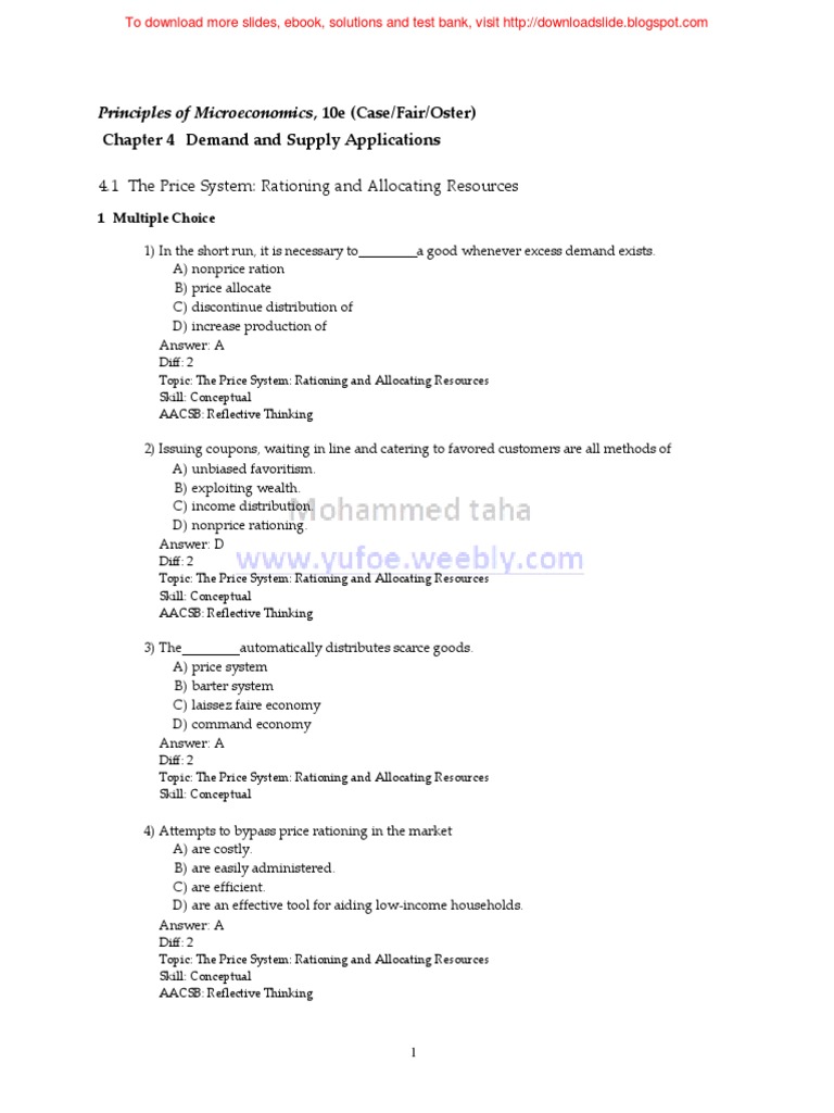 Rationing and Price Mechanisms Explained | PDF | Economic Surplus ...