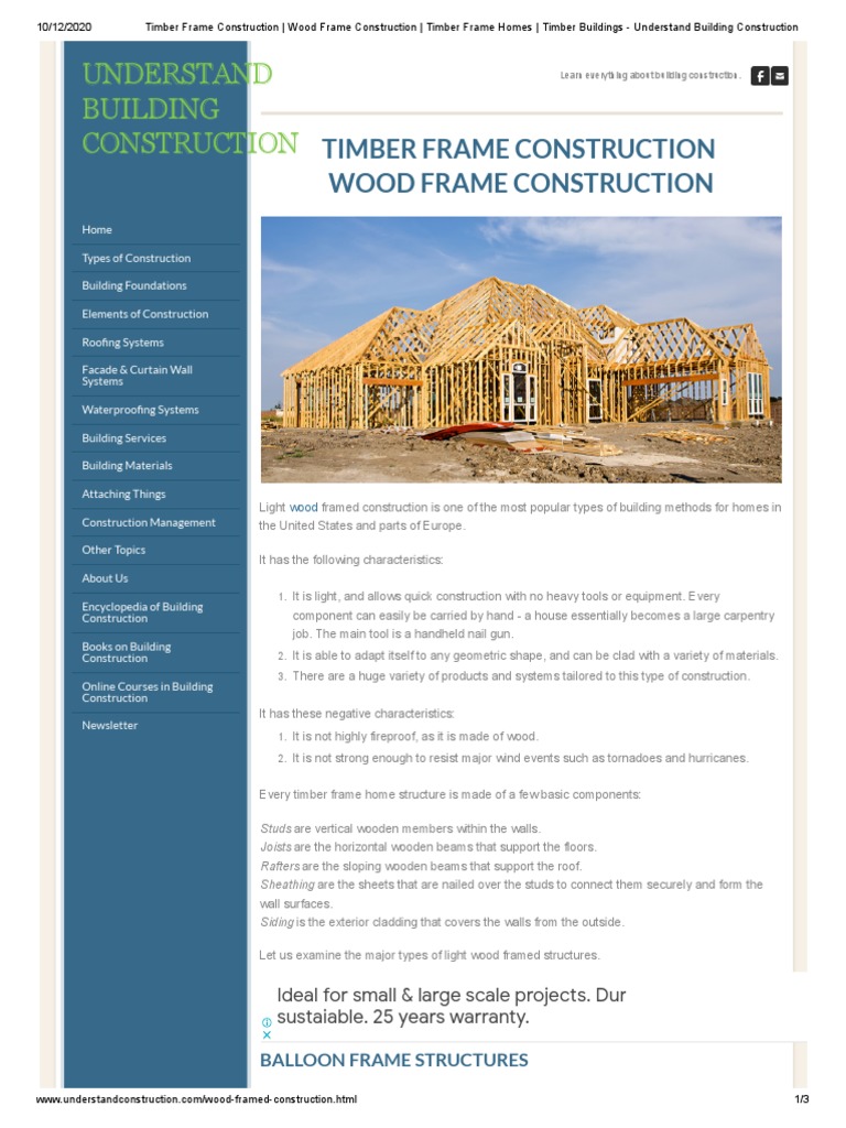 Timber Frame Construction - Wood Frame Construction - Timber Frame ...