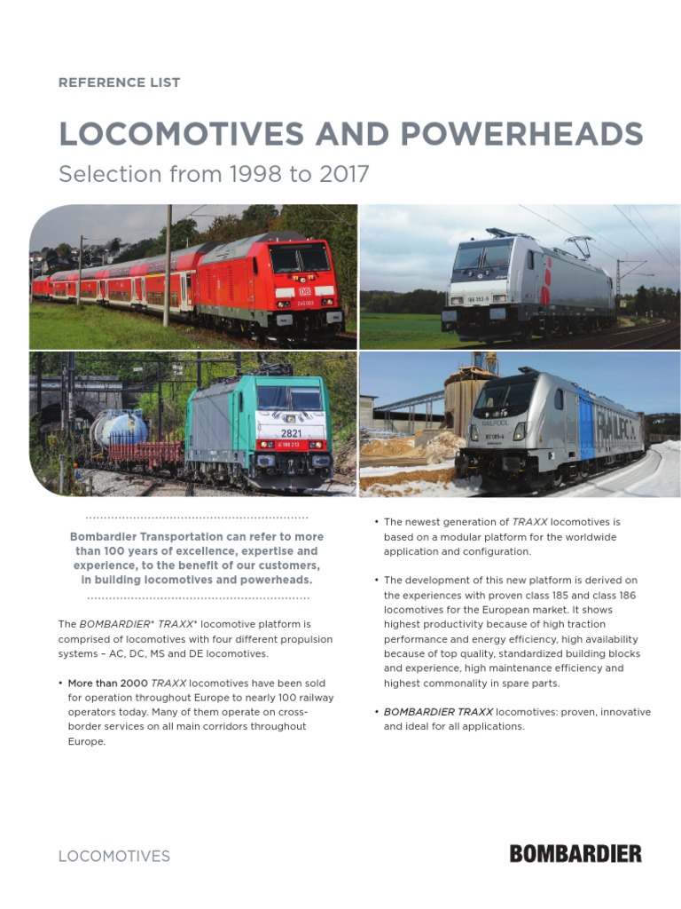 Locomotives-Reference List EN | PDF | Transport Companies | Railway ...