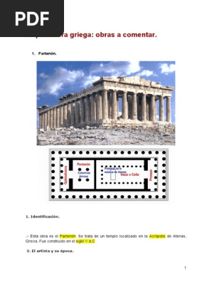 Plano Do Partenon Rotulado