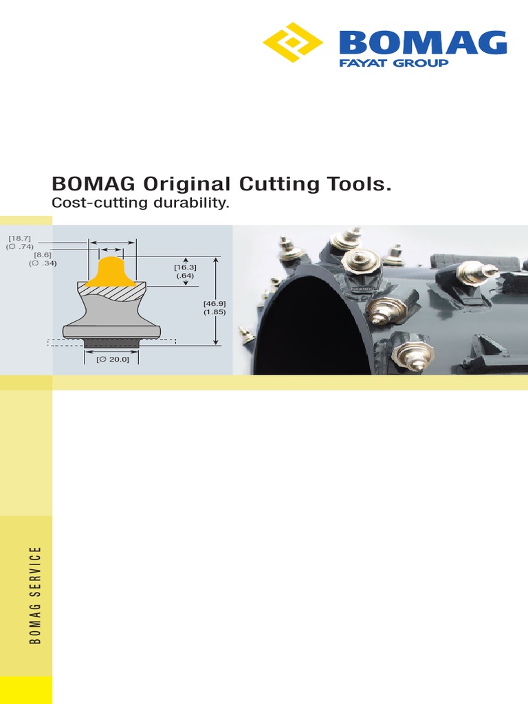 BOMAG Original Cutting Tools PDF | PDF | Wear | Screw