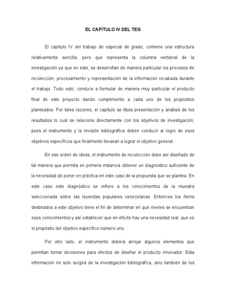 El Capítulo Iv Del Teg | PDF | Información | Estadísticas