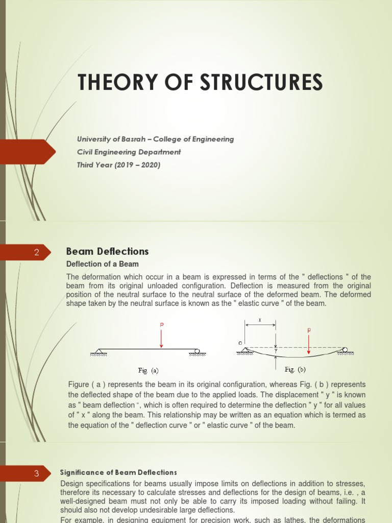 Deflection of Beams | PDF | Beam (Structure) | Deformation (Engineering)