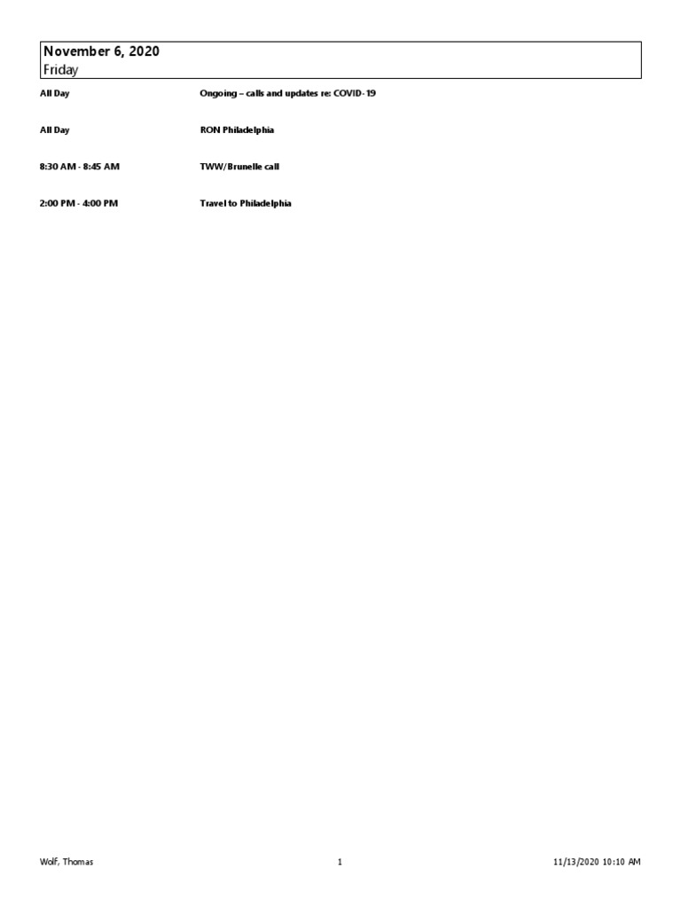 11.06.2020 - 11.12.2020 - Gov. Wolf Calendar | PDF