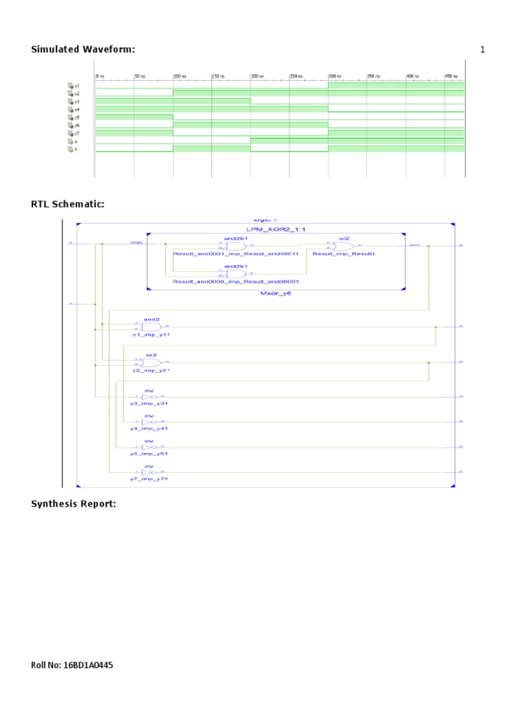 Project Documentation for Digital Design Implementation including ...