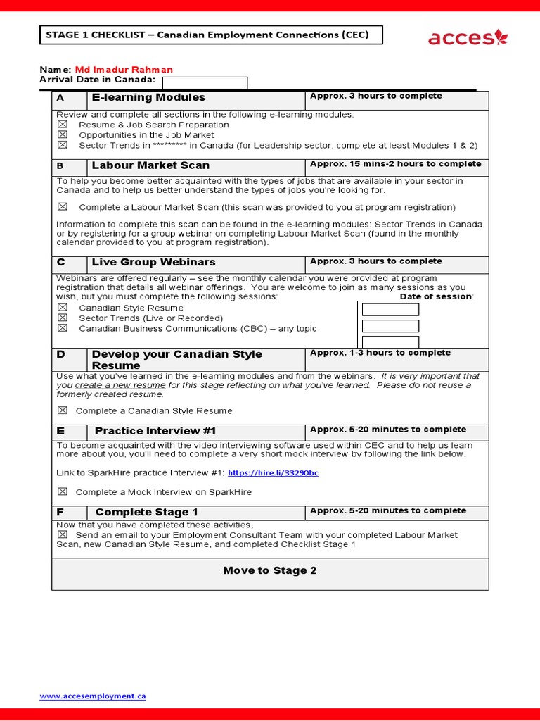 CEC Stage 1 checklist | PDF | Web Conferencing | Educational Technology