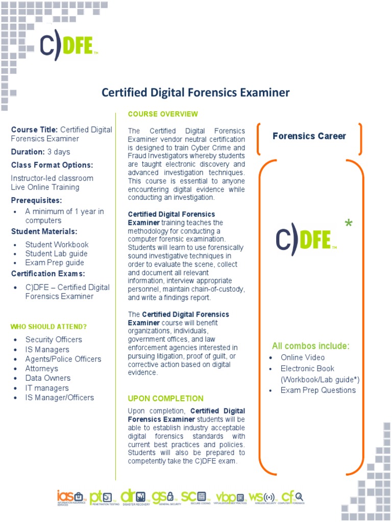 Certified Digital Forensic Examiner v8 | PDF | Computer Forensics ...