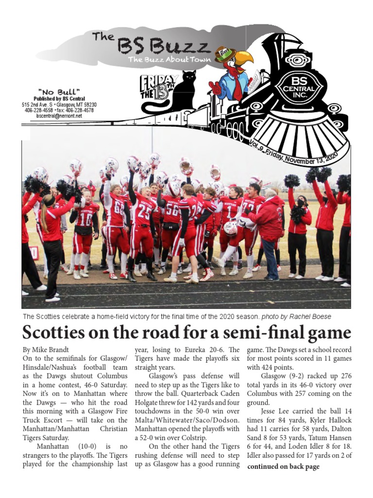 Scotties On The Road For A Semi-Final Game: Published by BS Central ...
