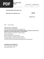 ESOL - Entry 3 - Writing Candidate Paper - Practice Paper C 2 | PDF ...