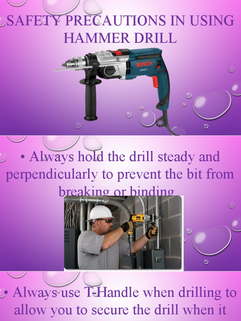 Safety Precautions in Using Hammer Drill | PDF