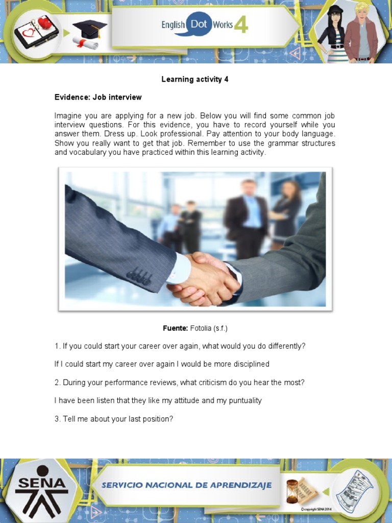 Evidence Job Interview | PDF | Business