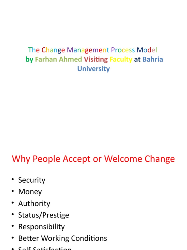 The Change Management Process Model 29092020 023743pm | PDF | Change ...