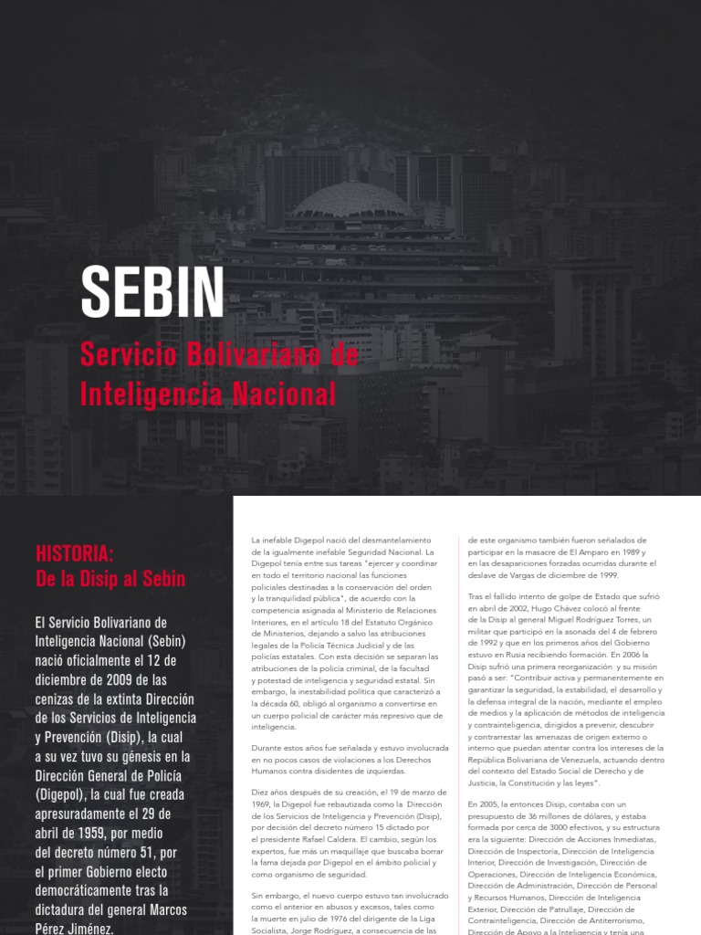 El Sebin | PDF | Nicolás Maduro | Gobierno