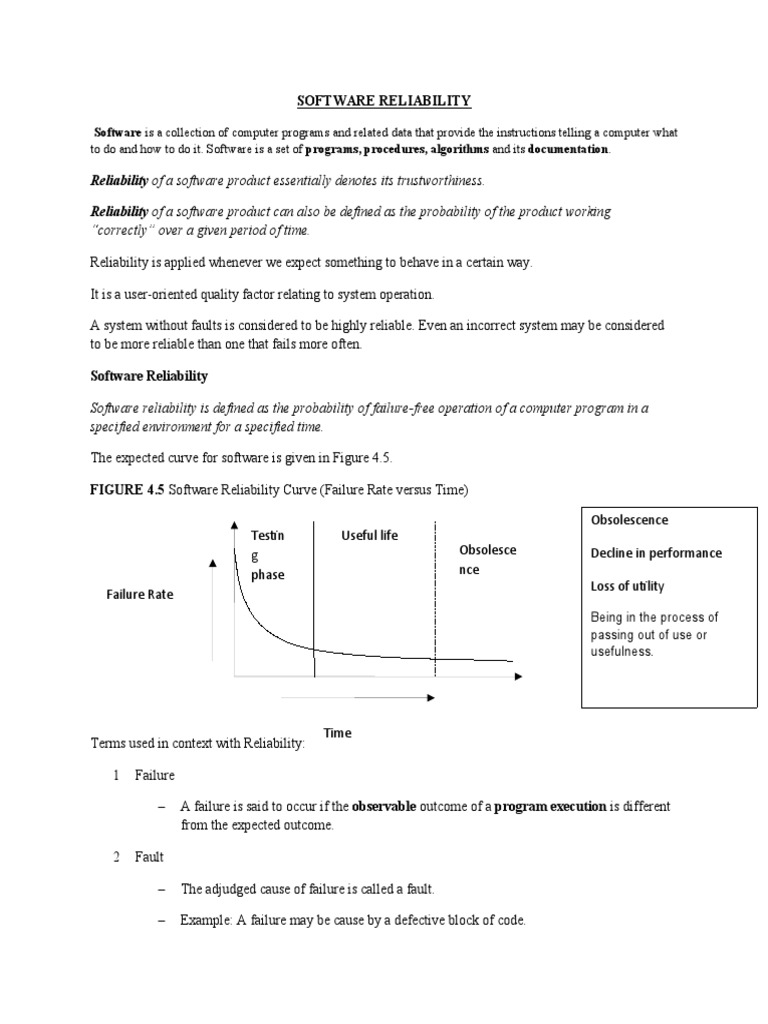 Mysoftware Reliability | PDF | Reliability Engineering | Software Quality