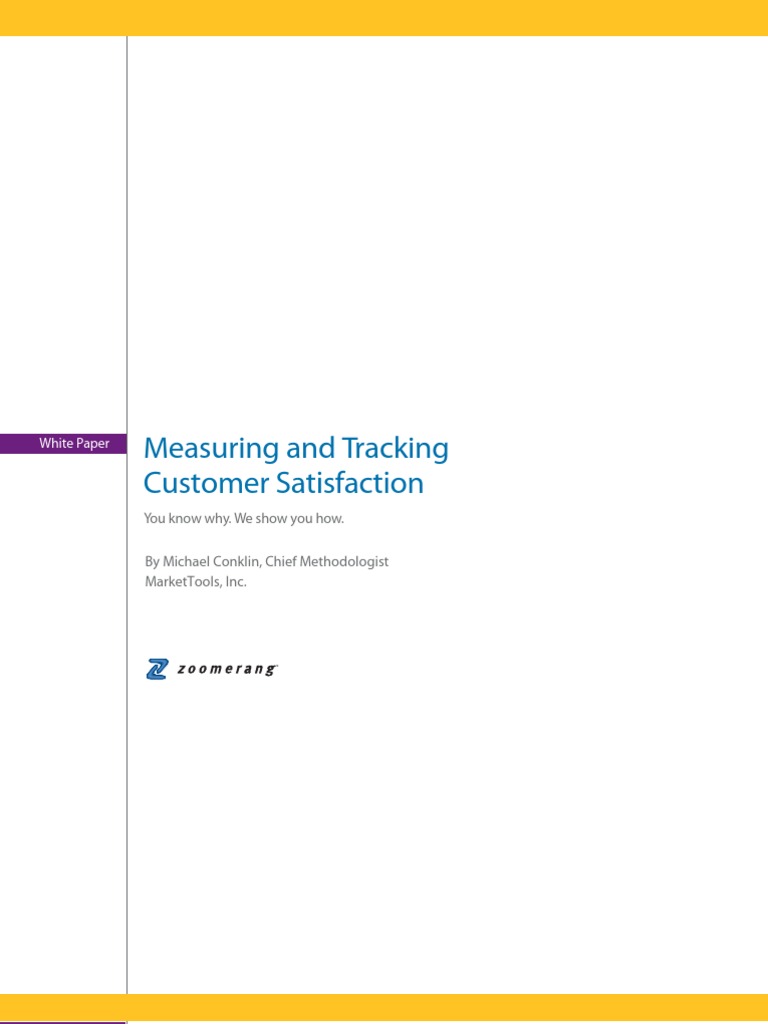 Measuring and Tracking Customer Satisfaction | PDF | Margin Of Error ...