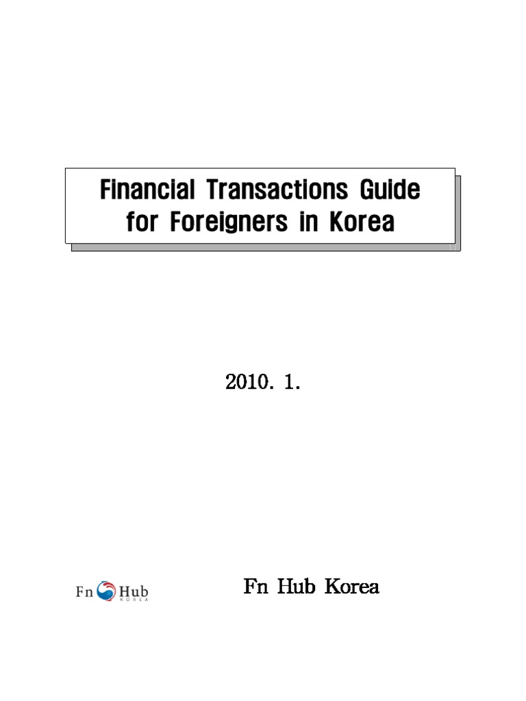 Korean Bank Guide For Foreigners | PDF | Credit Card | Payments