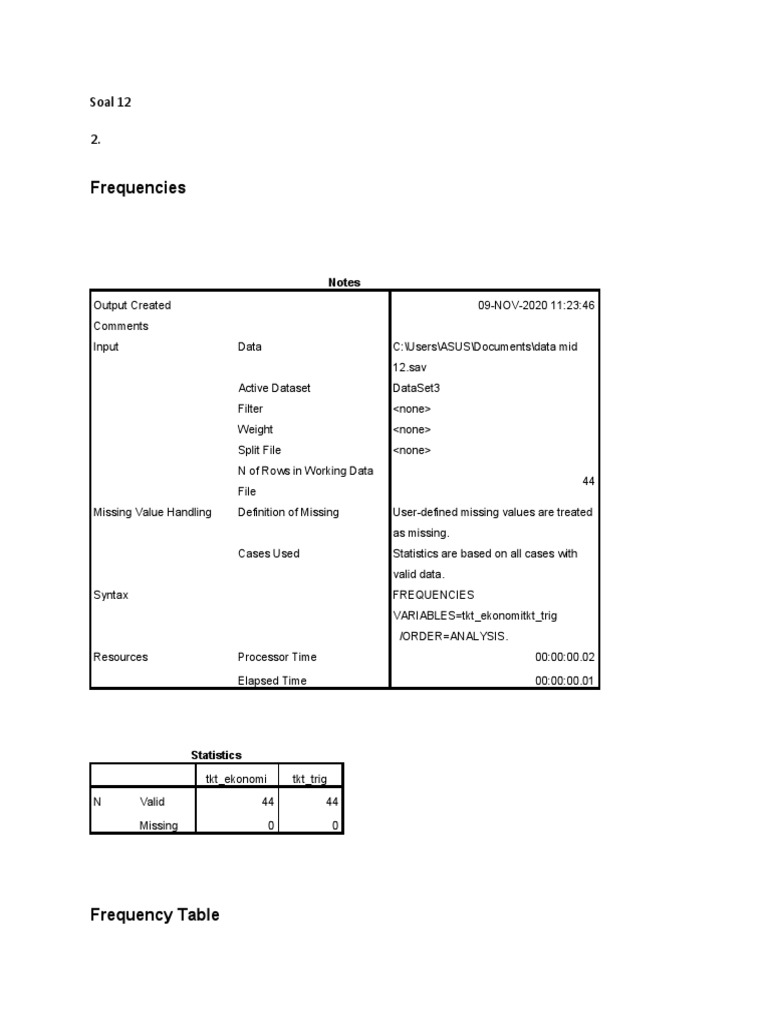 Frequencies: Soal 12 2 | PDF | Computing | Computer Programming