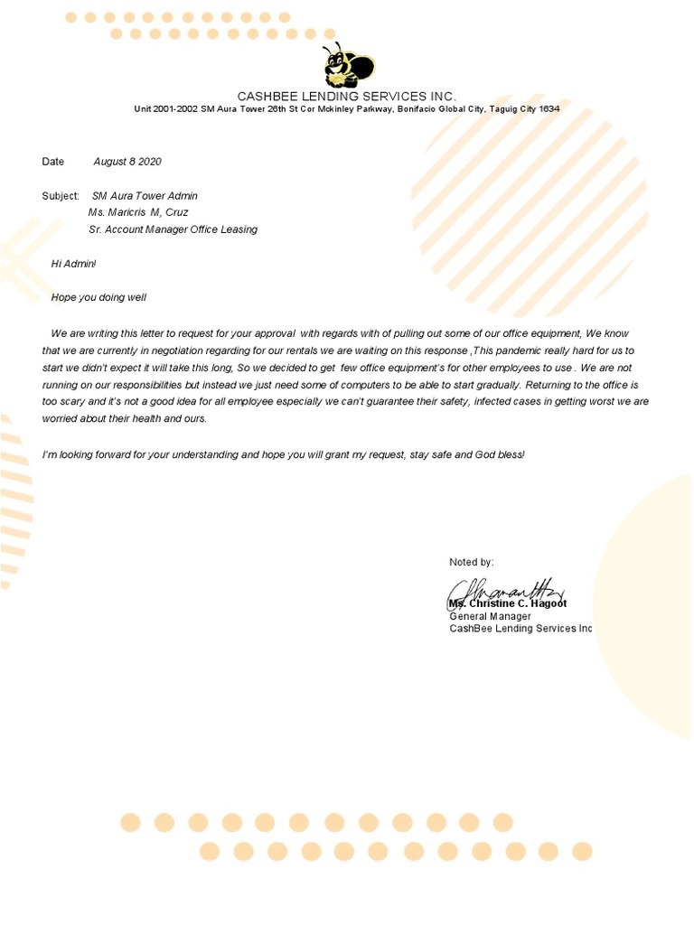 Pull Out Letter (SM) | PDF | Law