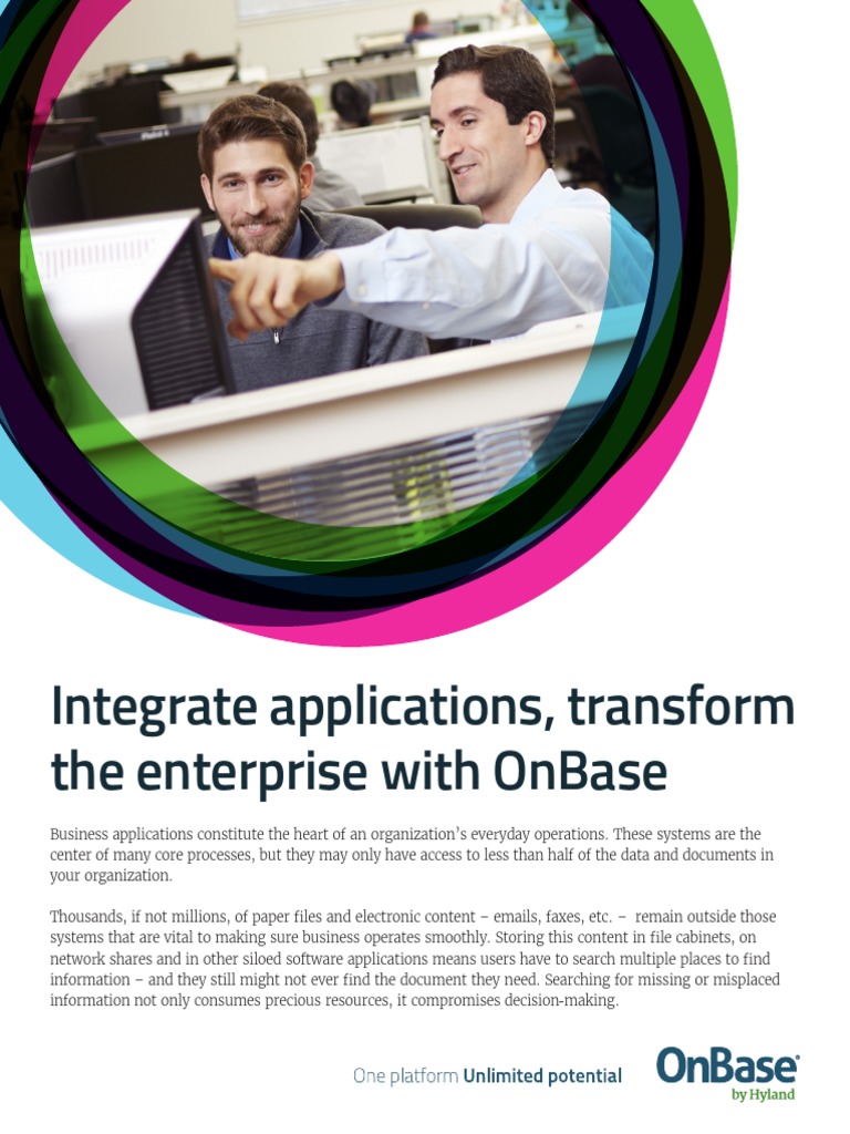 Onbase Product Article Integrate Onbase Transform Business PDF | PDF ...