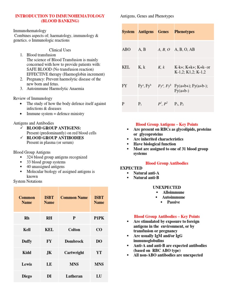 Reviewer - Immunohematology - Part 1 | PDF | Antibody | Blood Type
