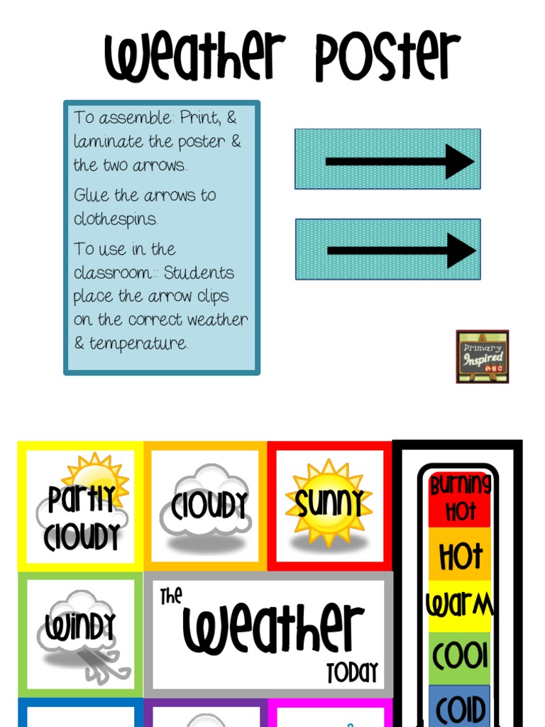 Classroom Weather Poster Instructions | PDF