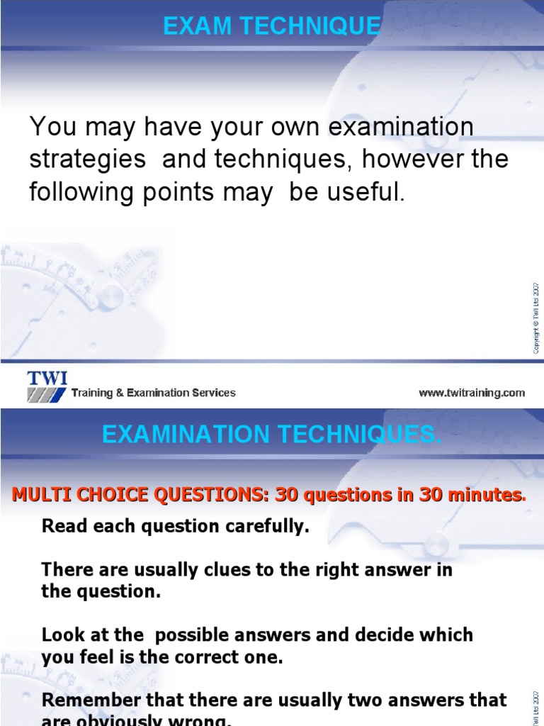 Exam Technique | PDF
