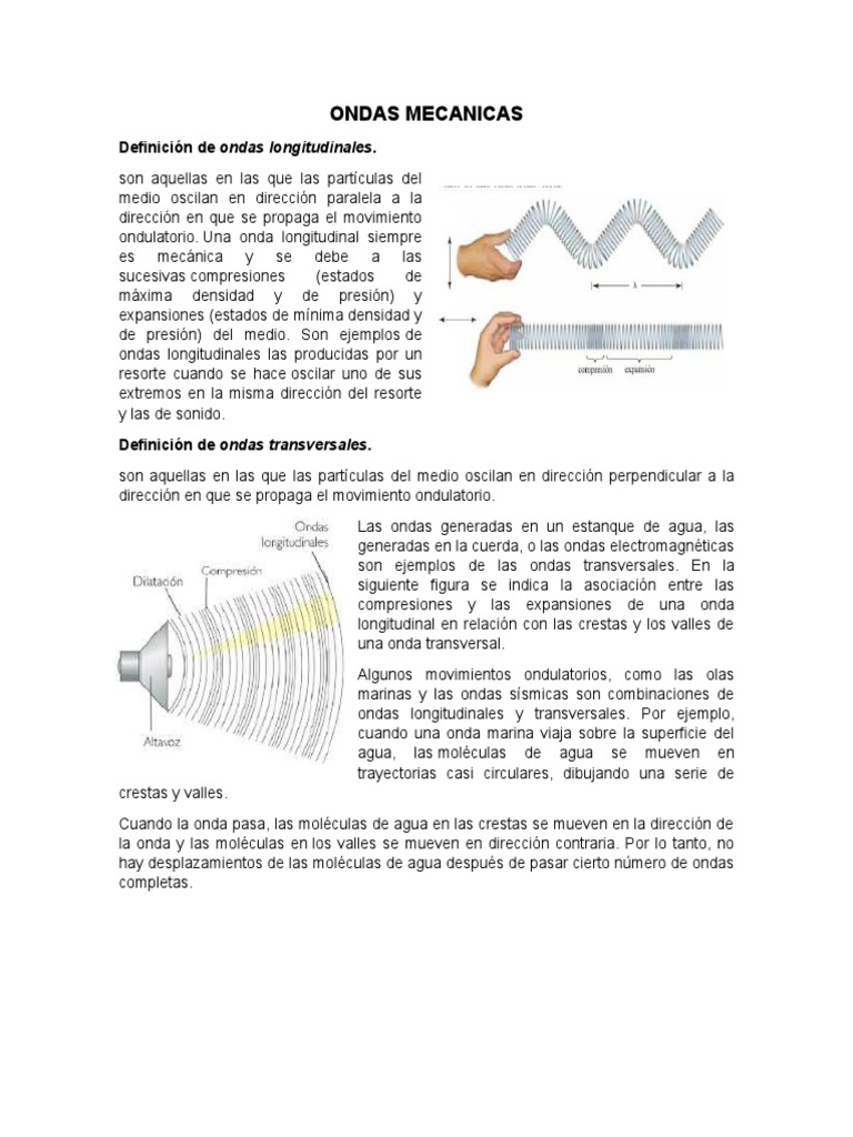 Ondas Mecanicas | PDF | Sonido | Longitud de onda