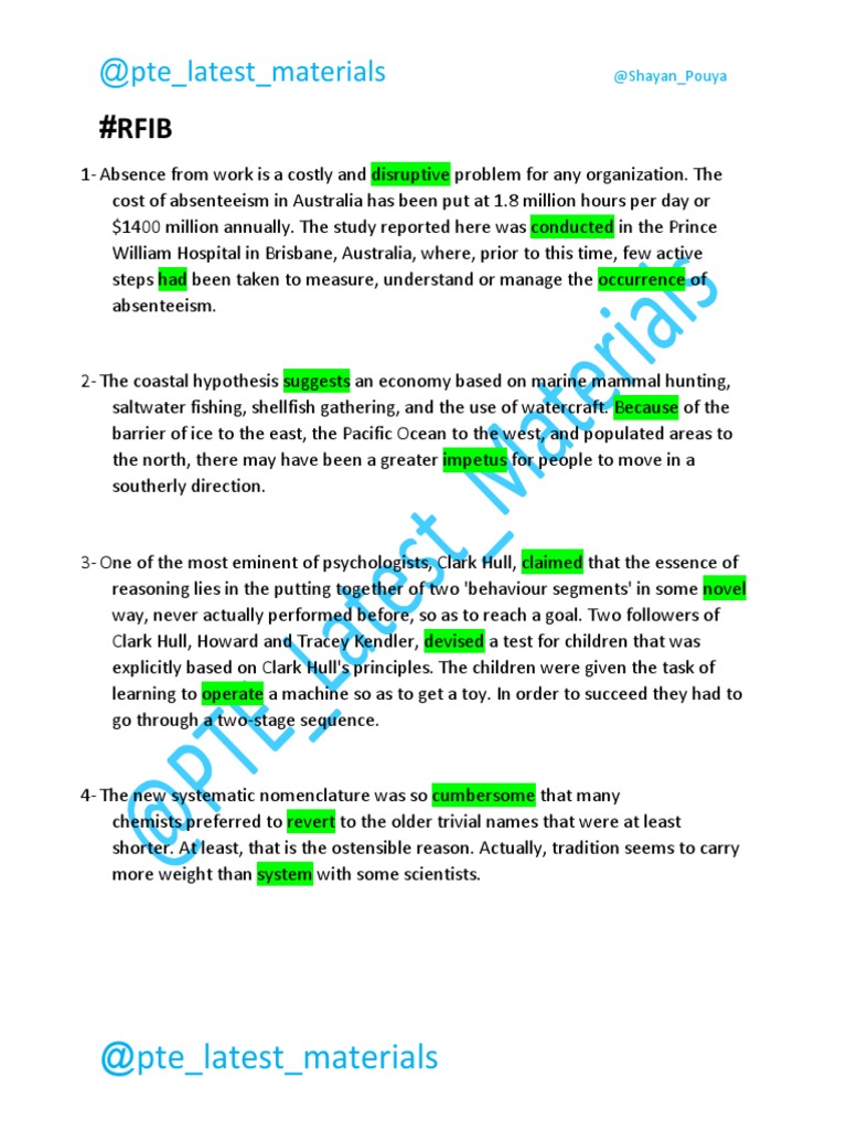 RFIB-Pte Latest, Aterials | PDF