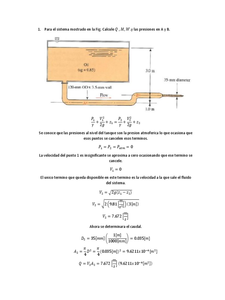 Parcial de Mecanica de Fluidos | PDF | Bomba | Integral