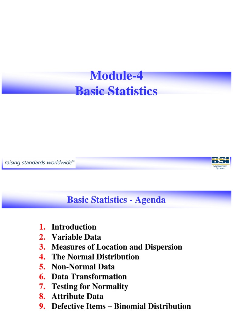 Basic Statistics | PDF | Standard Deviation | Normal Distribution
