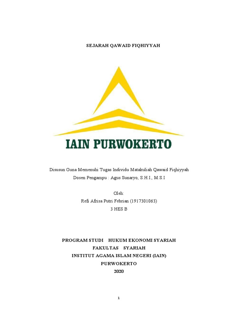 Qawa'id Fiqhiyyah | PDF
