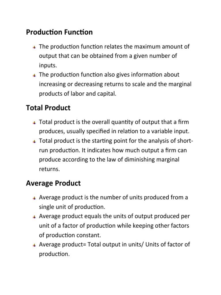 Microeconomics Chapter 06 | PDF | Production Function | Gross Domestic ...
